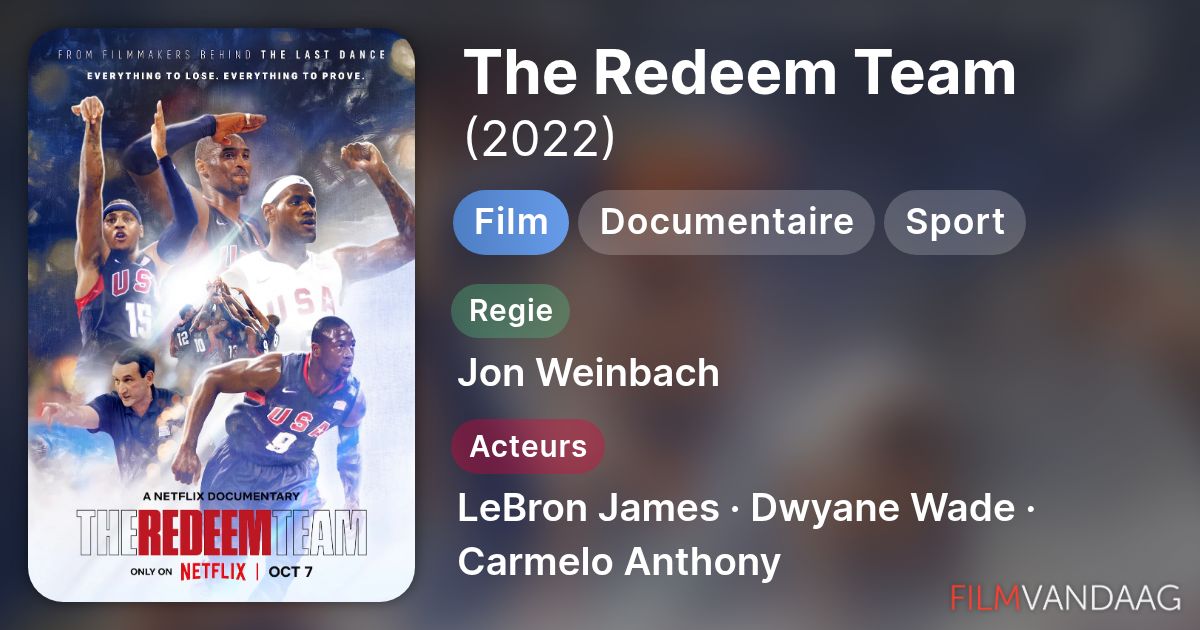 The Redeem Team (film, 2022) - FilmVandaag.nl