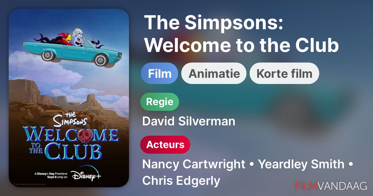 The Simpsons: Welcome to the Club (film, 2022) - FilmVandaag.nl