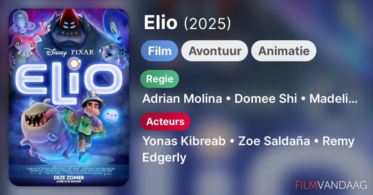 Elio (film, 2025) - FilmVandaag.nl