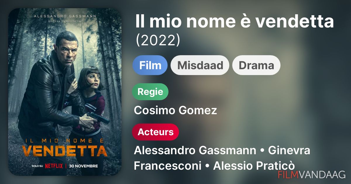 Il mio nome è vendetta (film, 2022) - FilmVandaag.nl