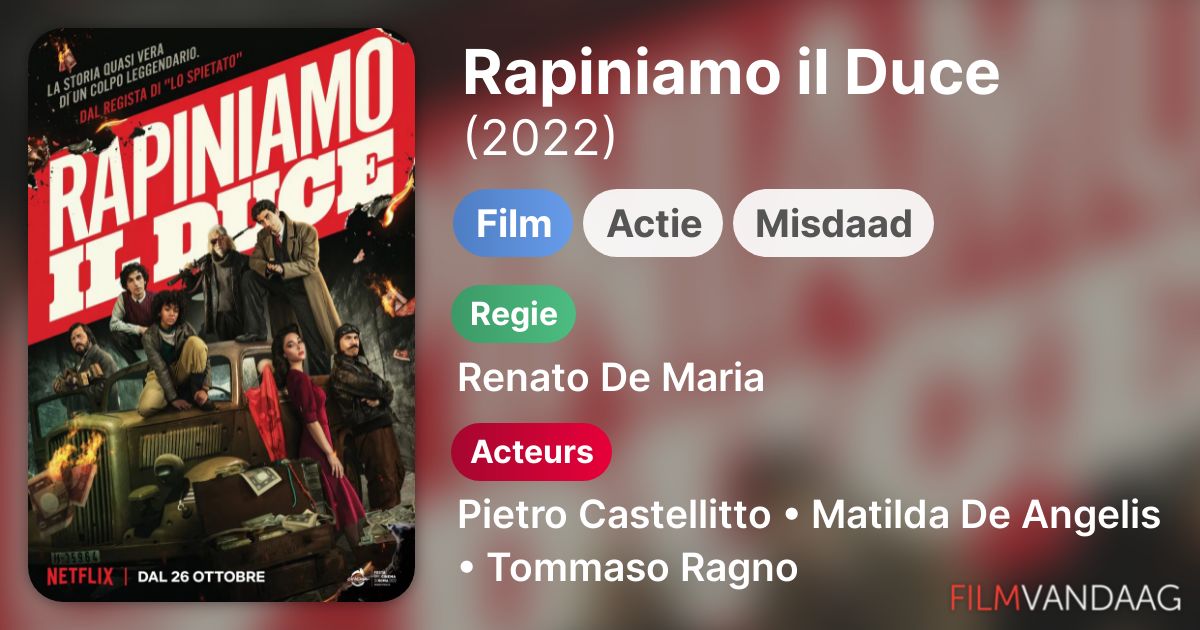 Rapiniamo il Duce (film, 2022) - FilmVandaag.nl