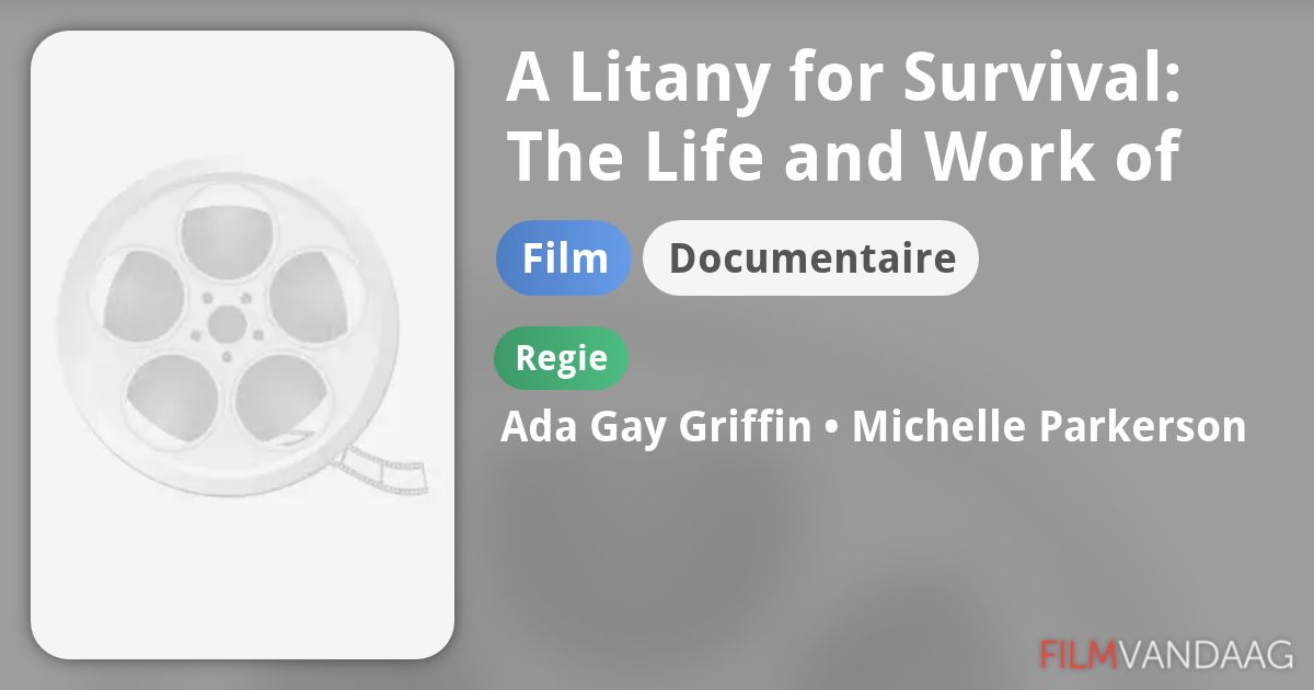 A Litany for Survival: The Life and Work of Audre Lorde (film, 1995 ...