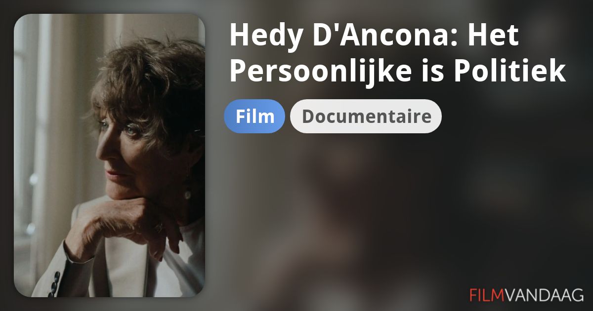 Hedy D'Ancona: Het Persoonlijke is Politiek (film, 2022) - FilmVandaag.nl