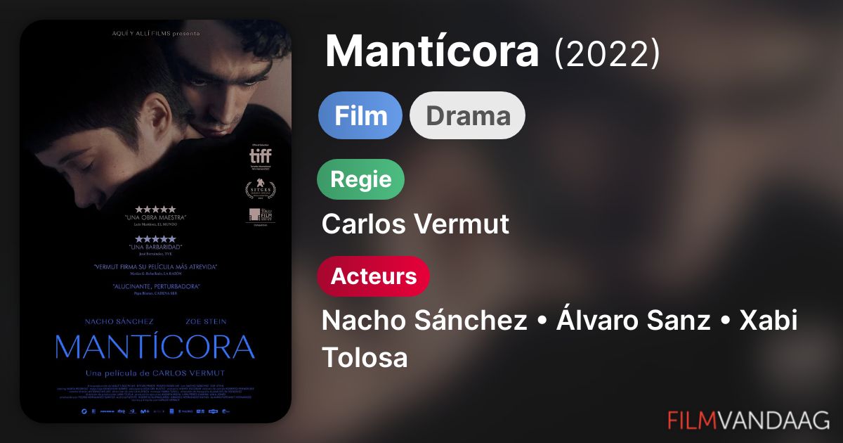 Mantícora (film, 2022) - FilmVandaag.nl