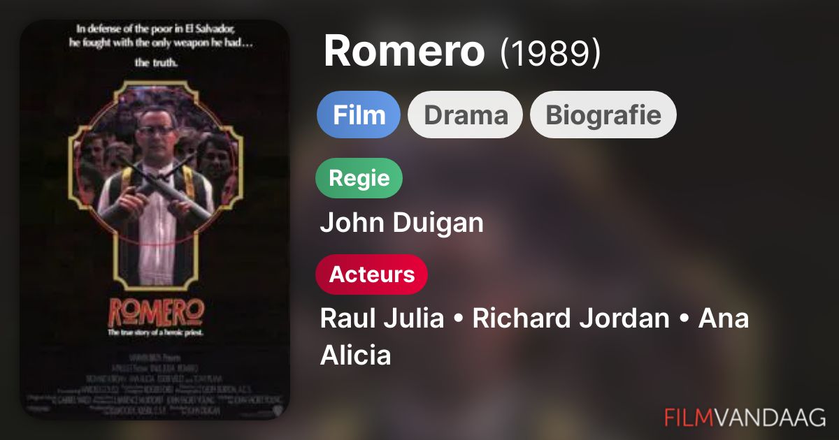 Romero (film, 1989) - FilmVandaag.nl