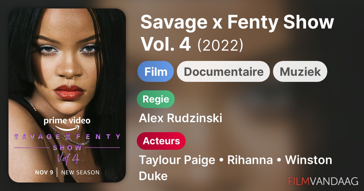 Savage x Fenty Show Vol. 4 (film, 2022) - FilmVandaag.nl