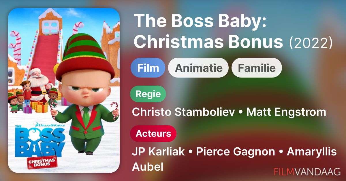 The Boss Baby: Christmas Bonus (film, 2022) - FilmVandaag.nl