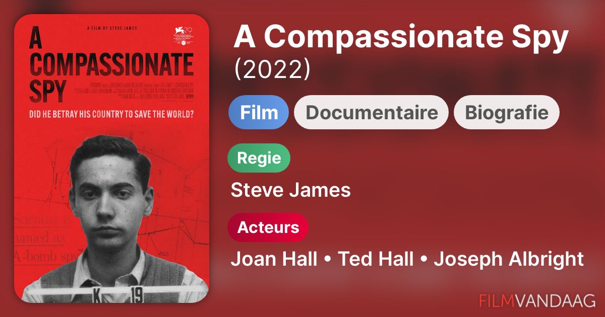 A Compassionate Spy (film, 2022) - FilmVandaag.nl