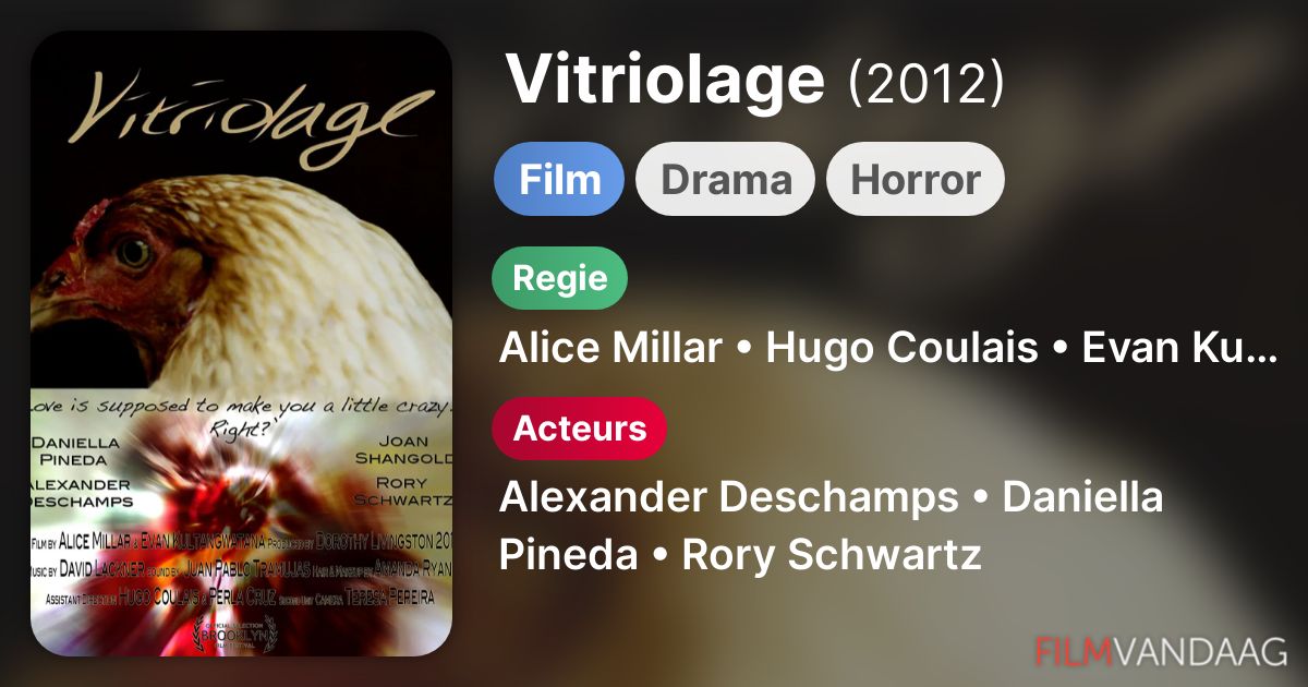 Vitriolage (film, 2012) - FilmVandaag.nl