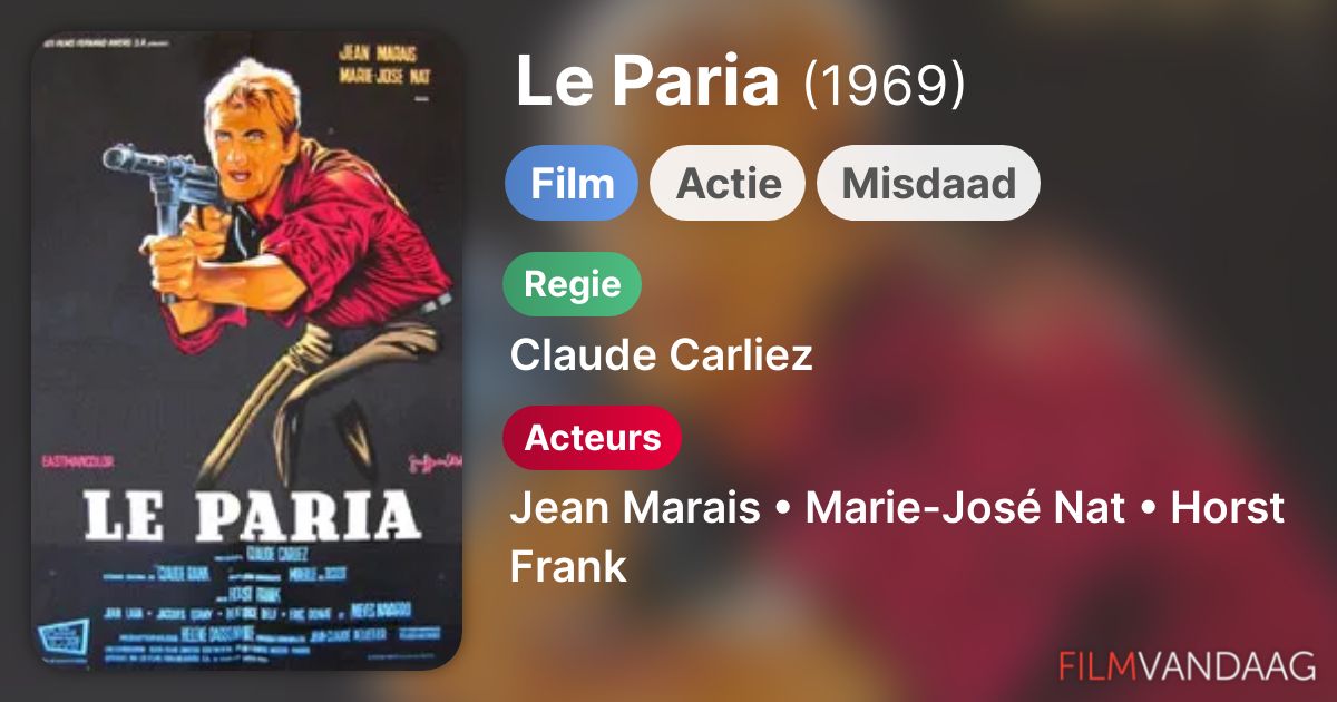 Le Paria (film, 1969) - FilmVandaag.nl