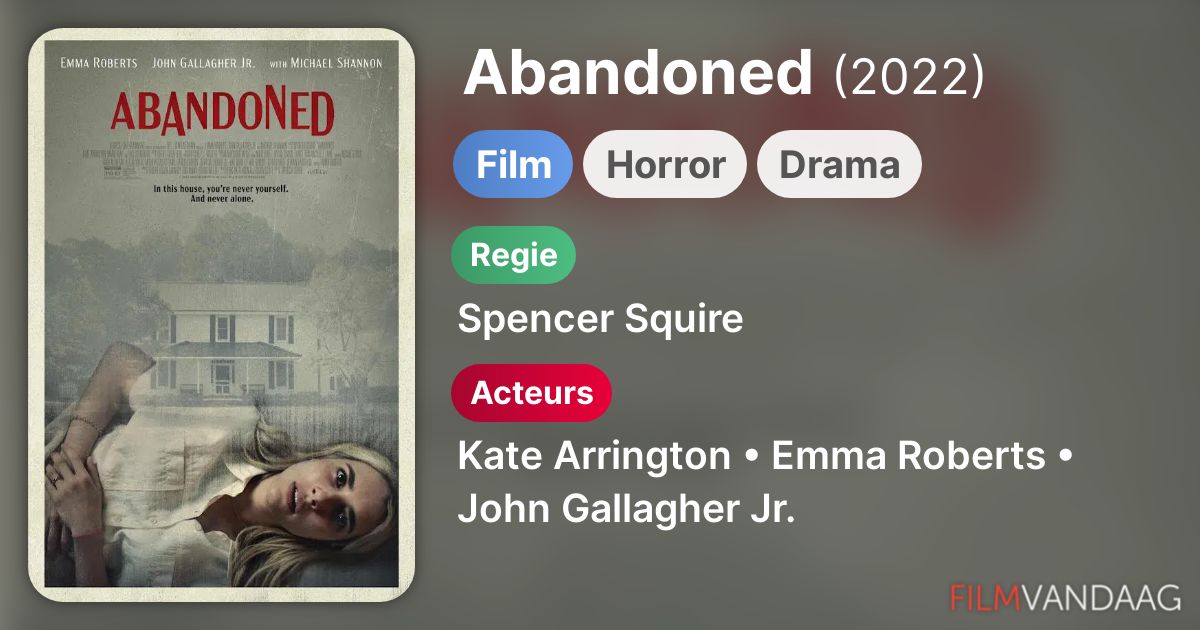 Abandoned (film, 2022) - FilmVandaag.nl