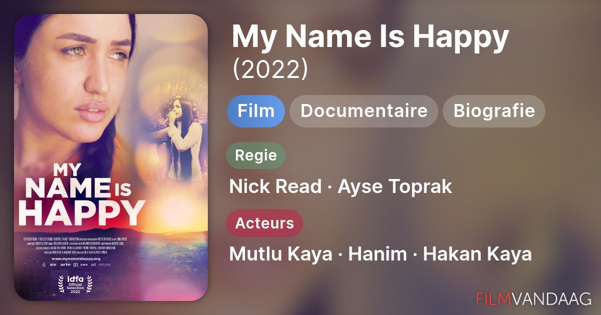 My Name Is Happy (film, 2022) kopen op dvd of blu-ray - FilmVandaag.nl