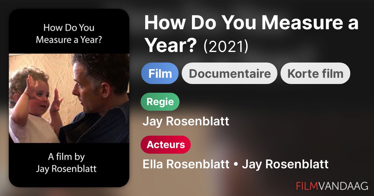How Do You Measure a Year? (film, 2021) - FilmVandaag.nl