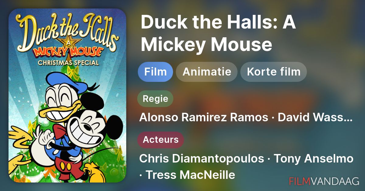 Duck the Halls: A Mickey Mouse Christmas Special (film, 2016 ...