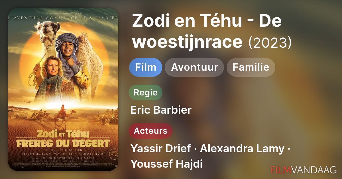 Zodi en Téhu - De woestijnrace (film, 2023) - FilmVandaag.nl