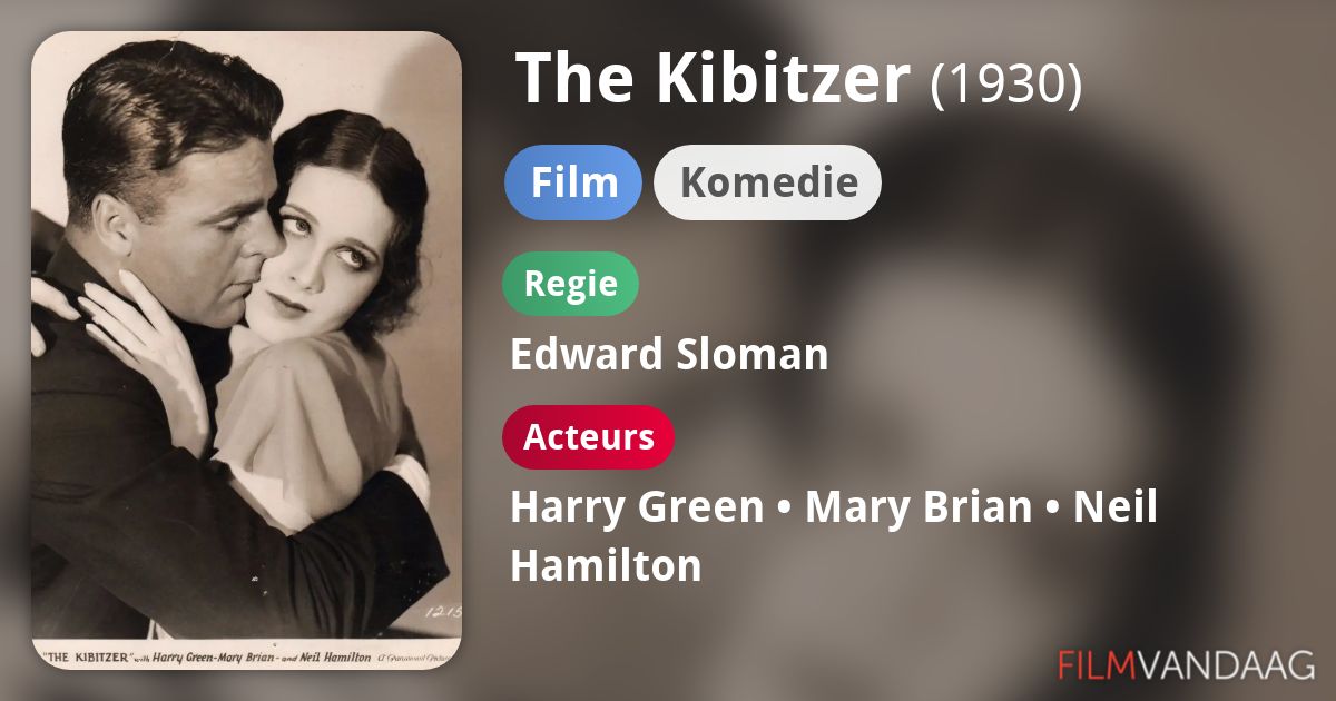 The Kibitzer (film, 1930) - FilmVandaag.nl