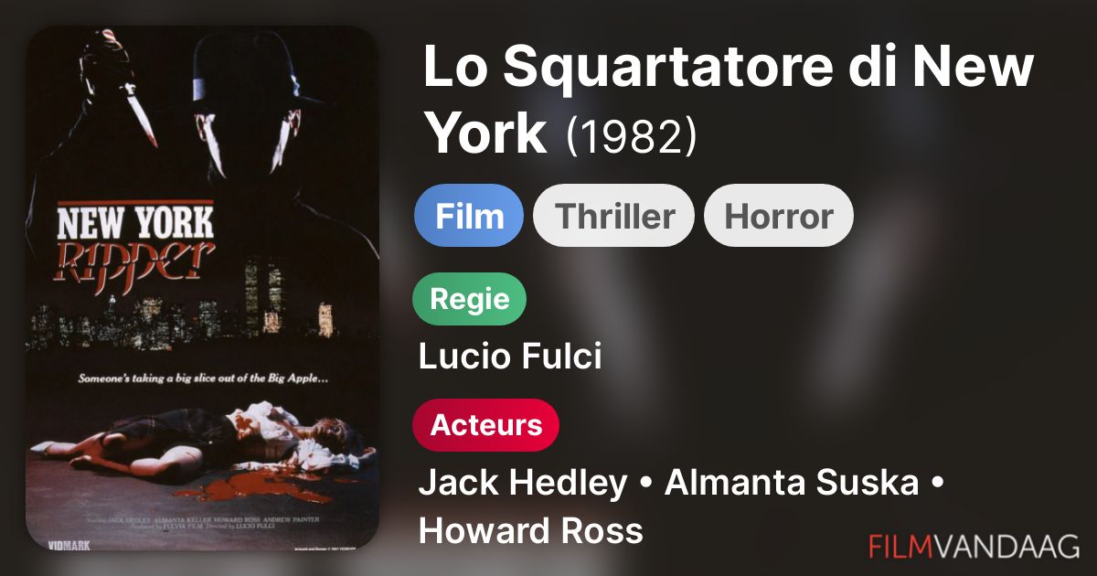 Lo Squartatore di New York (film, 1982) - FilmVandaag.nl