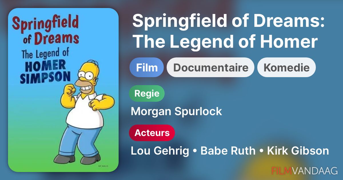 Springfield of Dreams: The Legend of Homer Simpson (film, 2017 ...