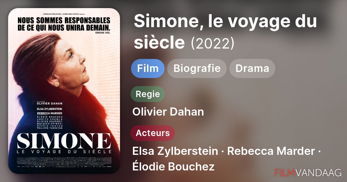 Simone, le voyage du siècle (film, 2022) - FilmVandaag.nl