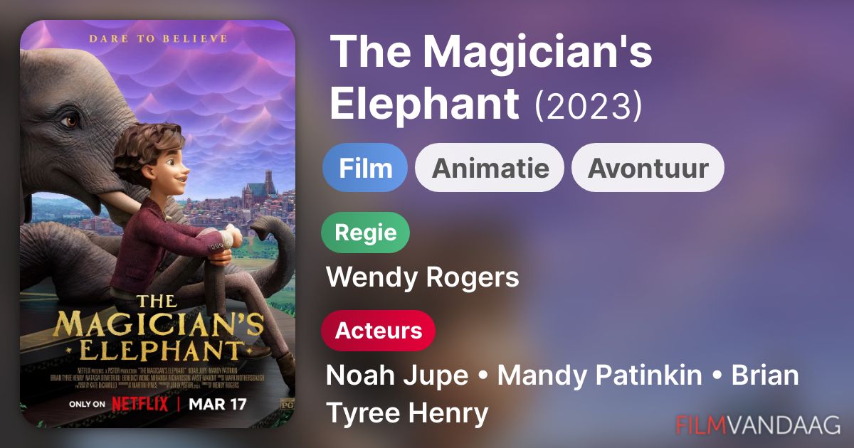 The Magician's Elephant (film, 2023) - FilmVandaag.nl