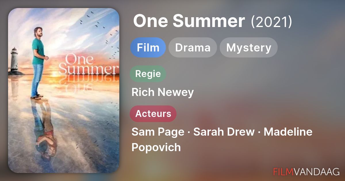 One Summer (film, 2021) - FilmVandaag.nl