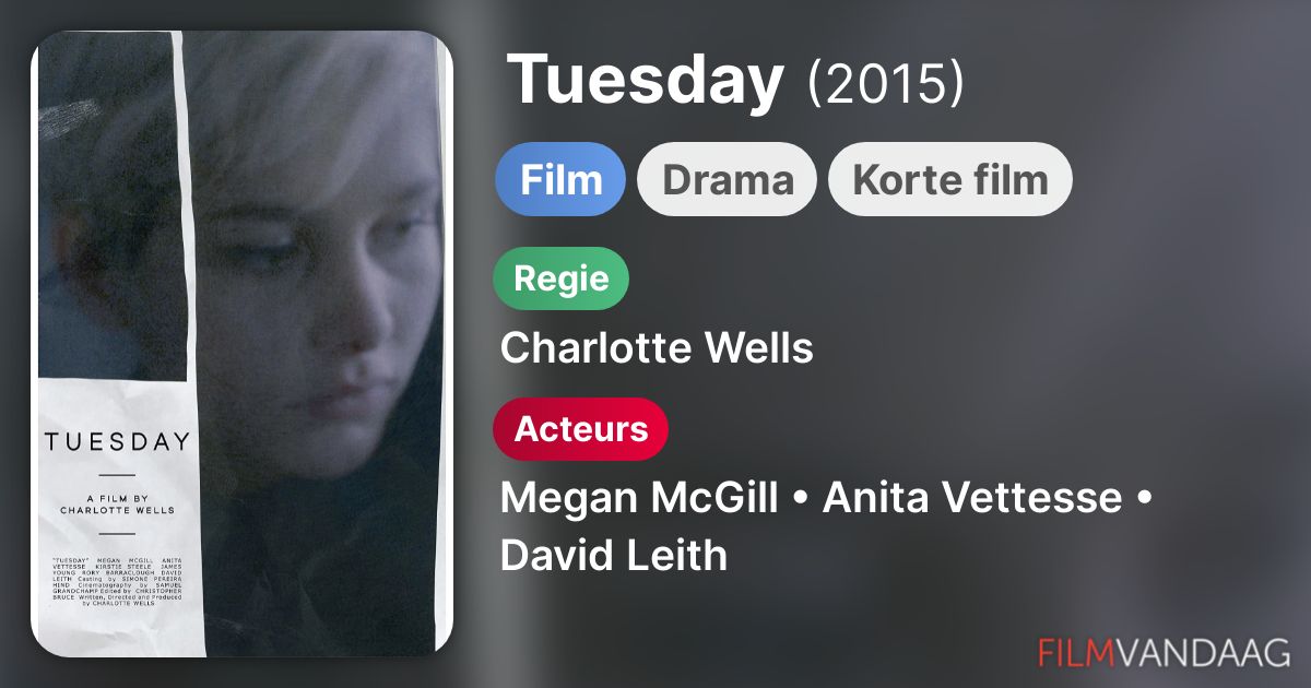 Tuesday (film, 2015) - FilmVandaag.nl