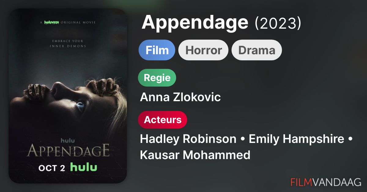 Appendage (film, 2023) - FilmVandaag.nl