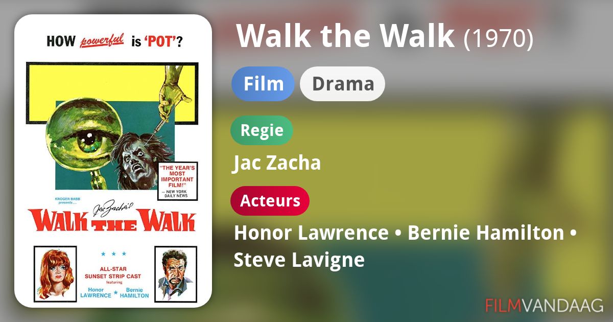 Walk the Walk (film, 1970) - FilmVandaag.nl
