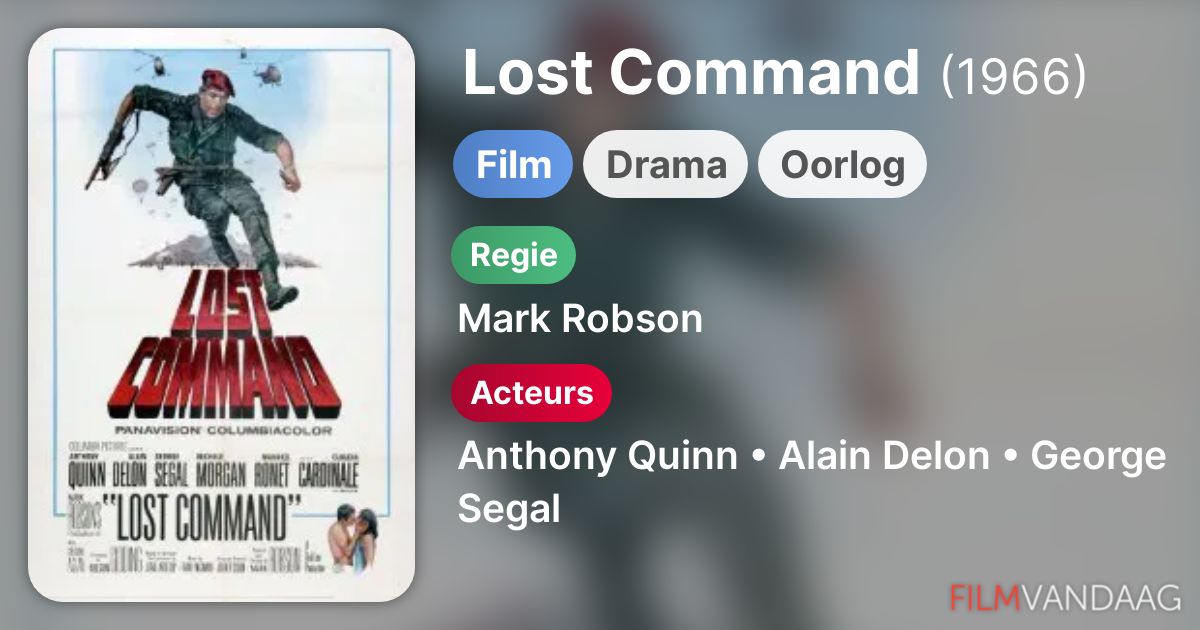Lost Command (film, 1966) - FilmVandaag.nl