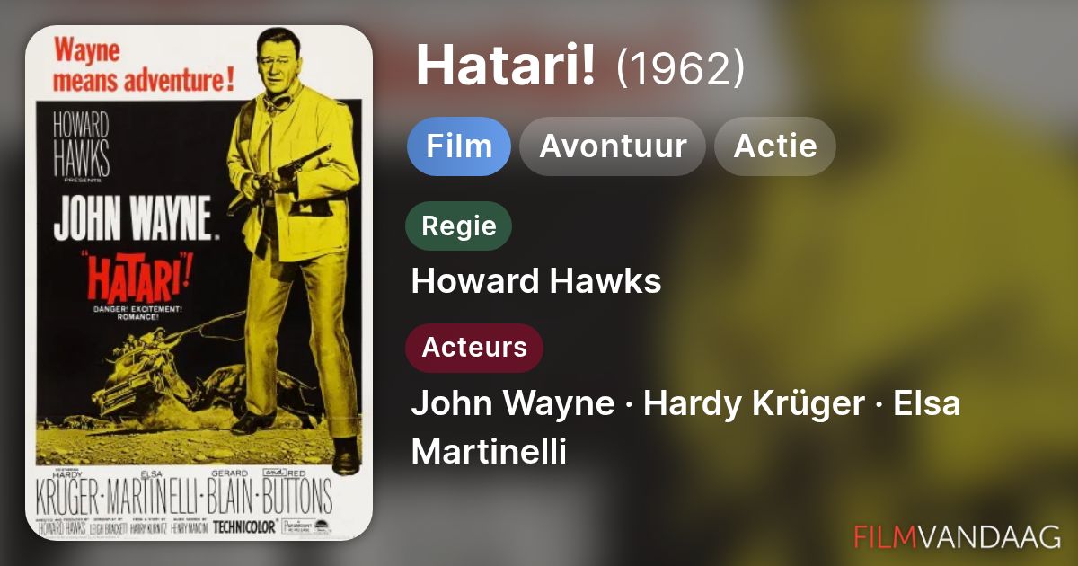 Hatari! (film, 1962) - FilmVandaag.nl