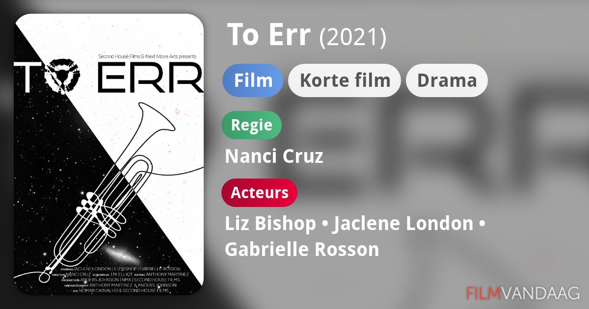To Err (film, 2021) - FilmVandaag.nl