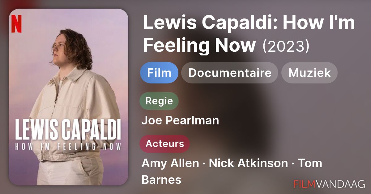 Lewis Capaldi: How I'm Feeling Now (film, 2023) - FilmVandaag.nl