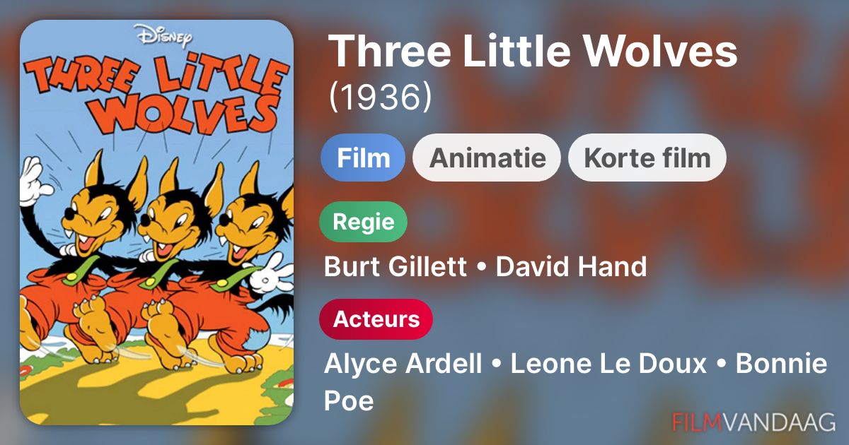 Three Little Wolves (film, 1936) - FilmVandaag.nl