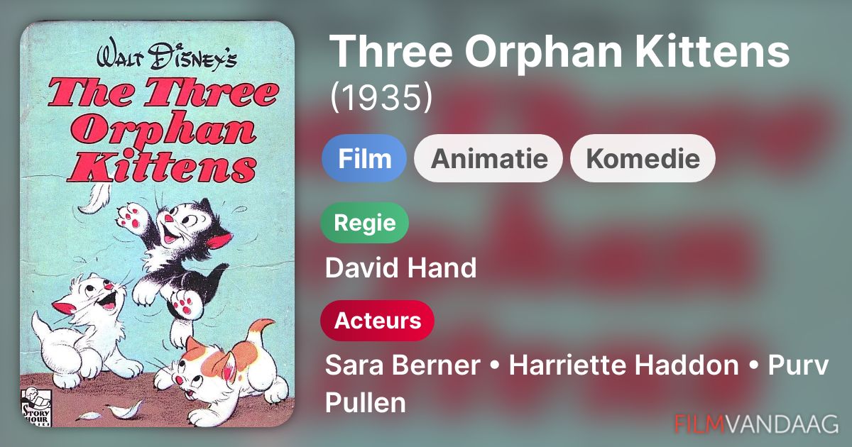 Three Orphan Kittens (film, 1935) - FilmVandaag.nl