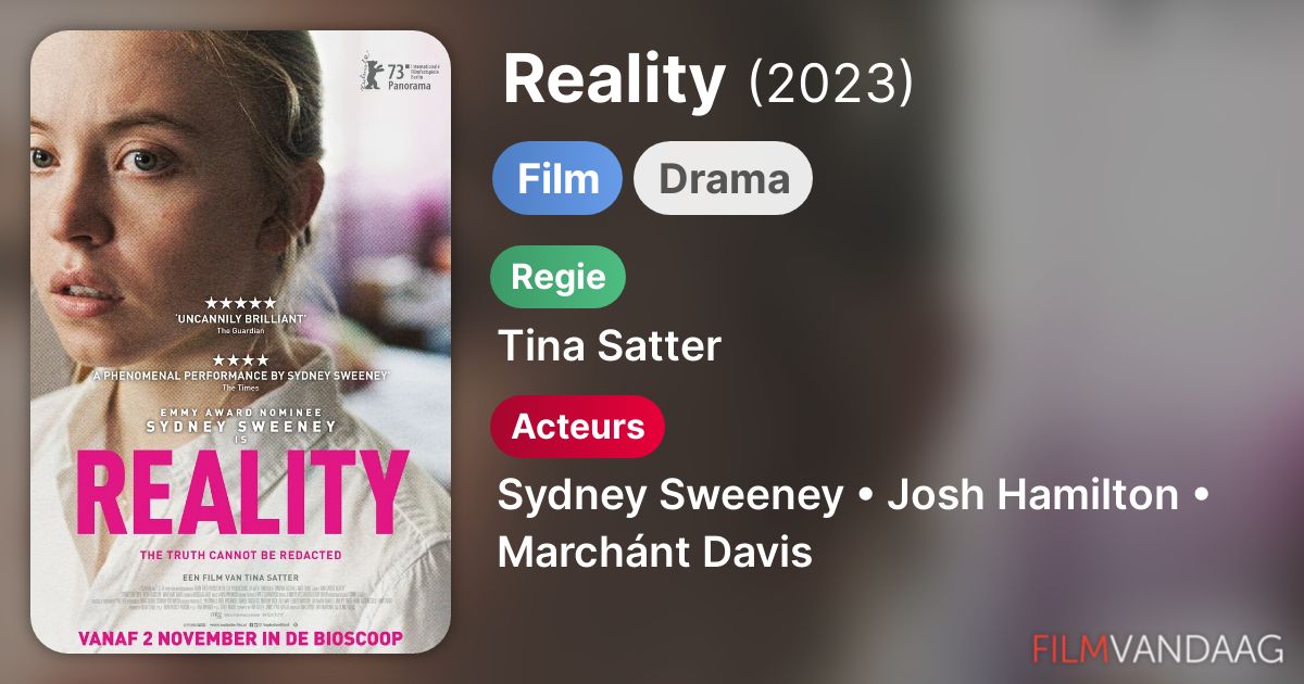 Reality (film, 2023) - FilmVandaag.nl
