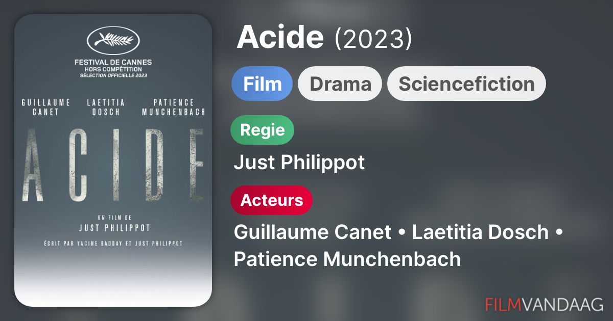Acide (film, 2023) - FilmVandaag.nl