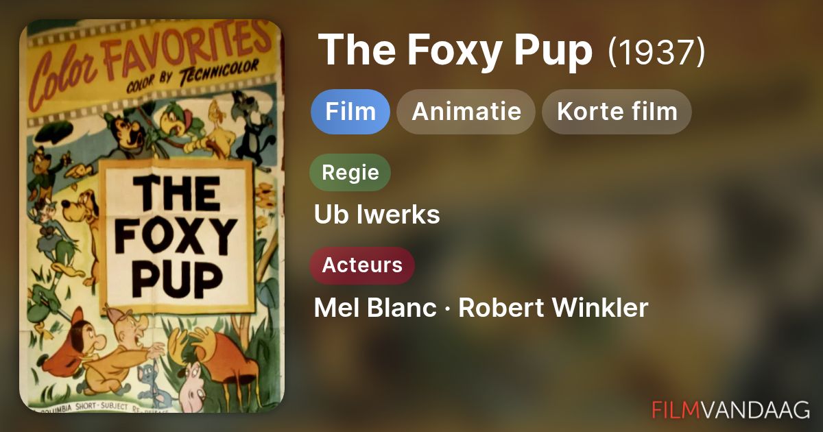 The Foxy Pup (film, 1937) - FilmVandaag.nl