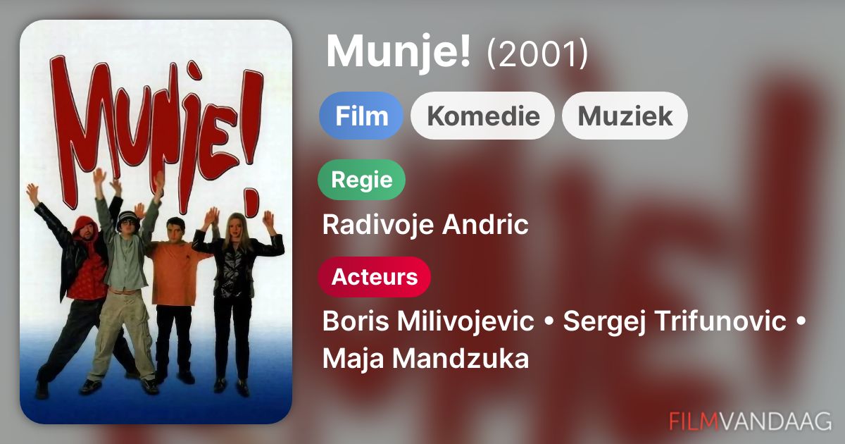Munje! (film, 2001) - FilmVandaag.nl