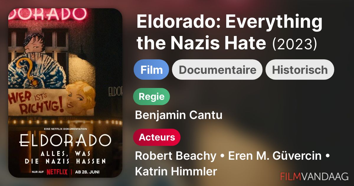 Eldorado: Everything the Nazis Hate (film, 2023) - FilmVandaag.nl