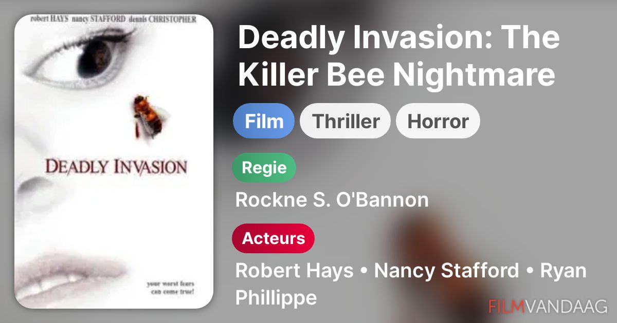 Deadly Invasion: The Killer Bee Nightmare (film, 1995) - FilmVandaag.nl