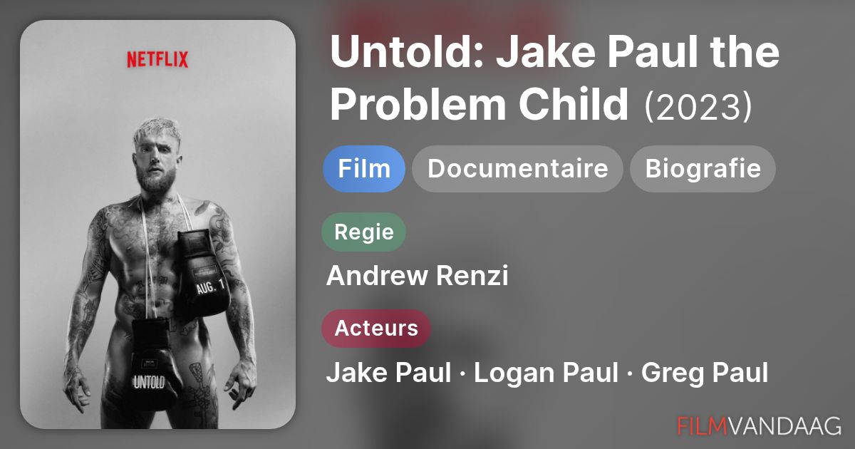 Untold: Jake Paul the Problem Child (film, 2023) - FilmVandaag.nl