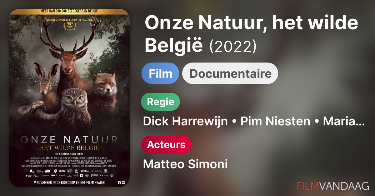 Onze Natuur, het wilde België (film, 2022) - FilmVandaag.nl