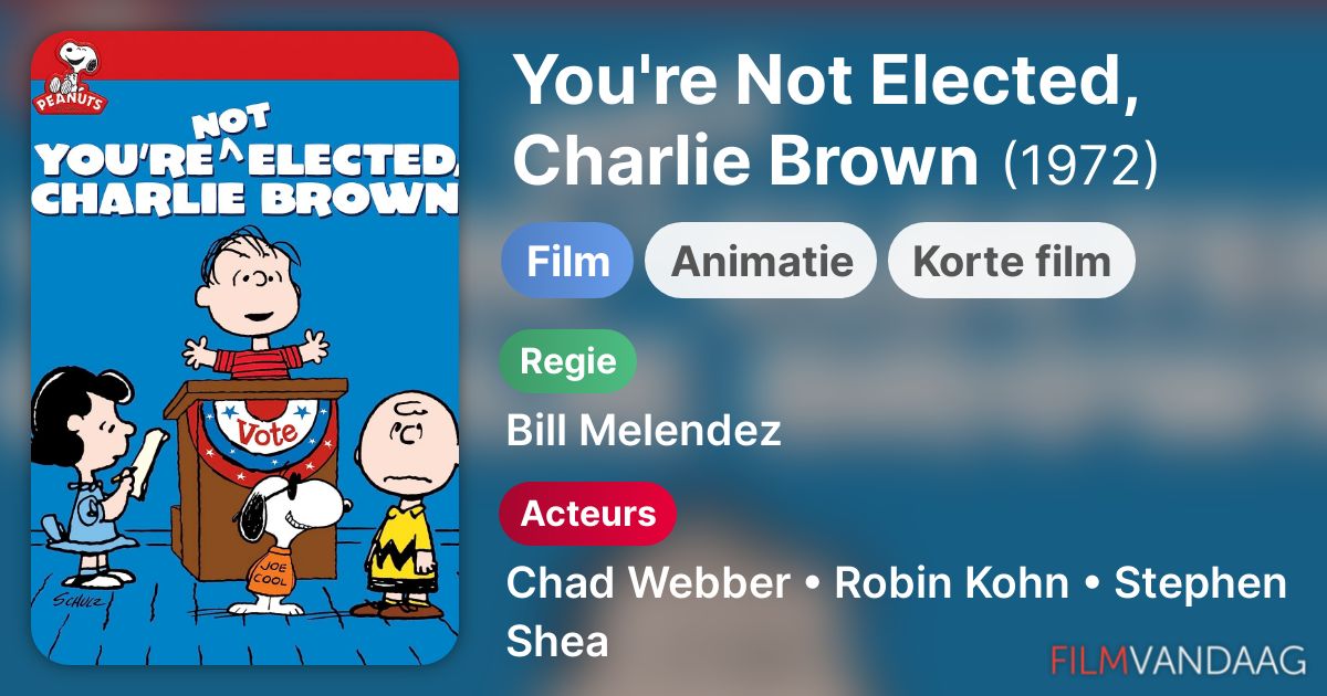 You're Not Elected, Charlie Brown (film, 1972) - FilmVandaag.nl