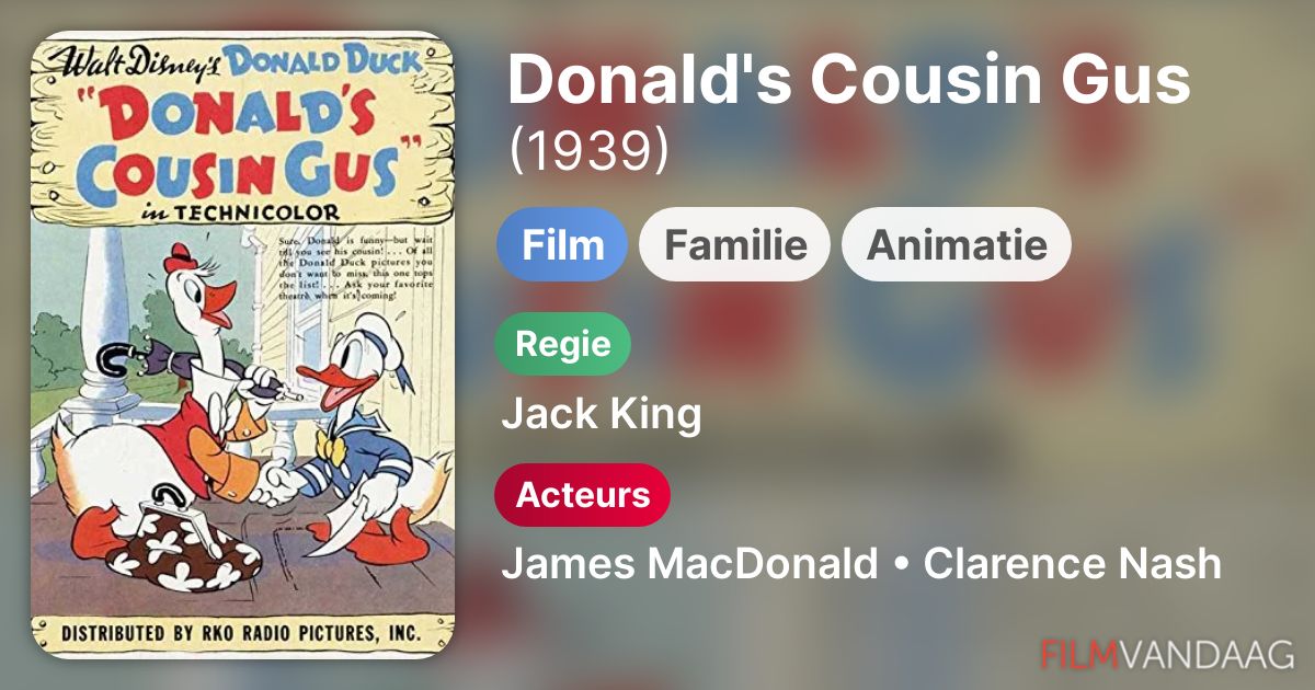 Donald's Cousin Gus (film, 1939) - FilmVandaag.nl