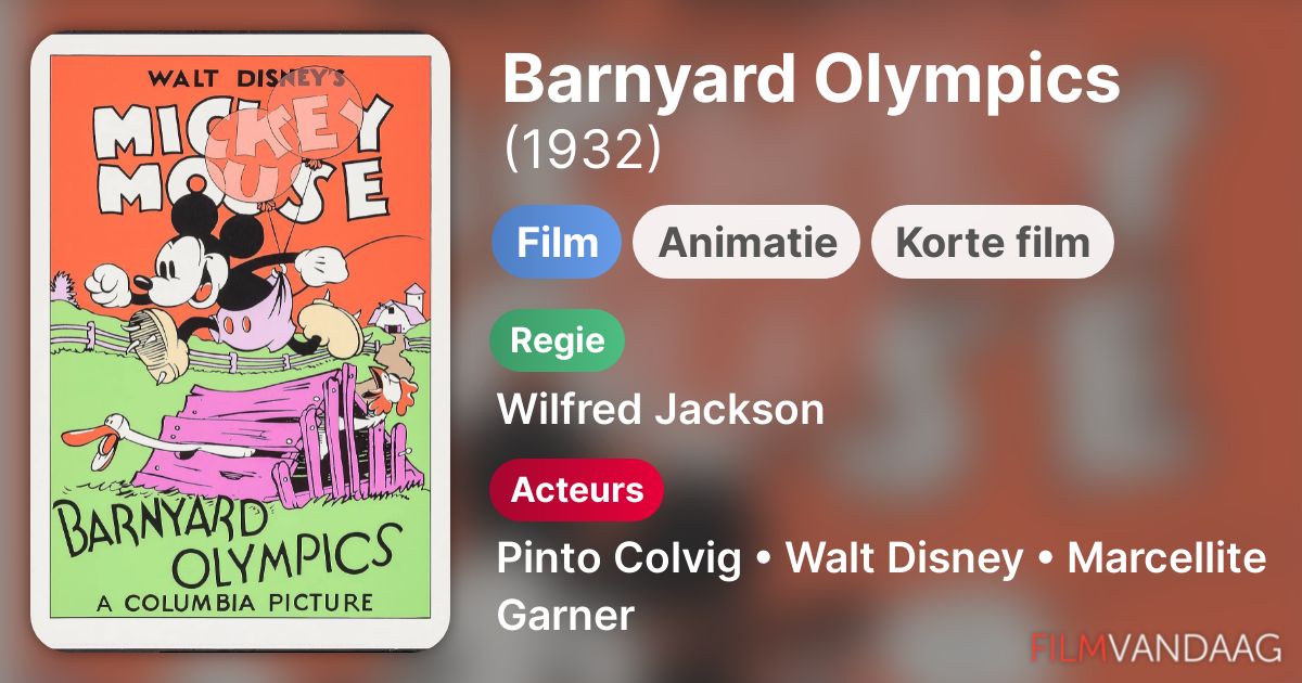 Barnyard Olympics (film, 1932) - FilmVandaag.nl