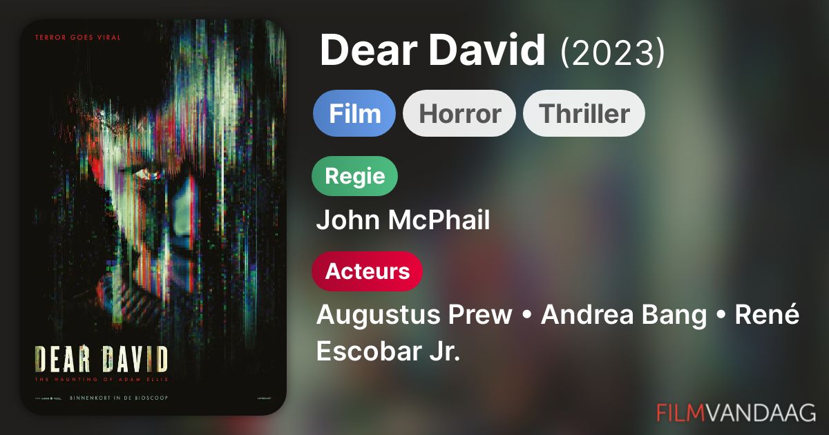 Dear David (film, 2023) - FilmVandaag.nl