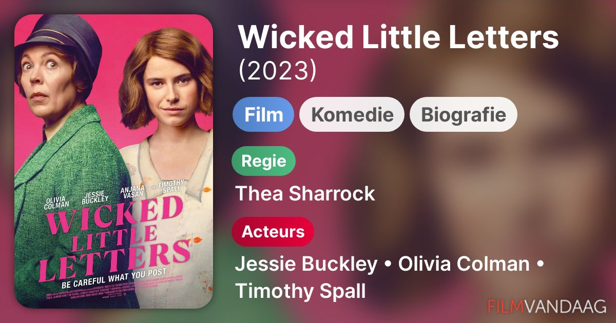 Wicked Little Letters (film, 2023) - FilmVandaag.nl