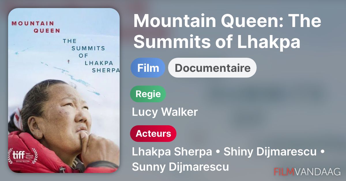 Mountain Queen: The Summits of Lhakpa Sherpa (film, 2023) - FilmVandaag.nl