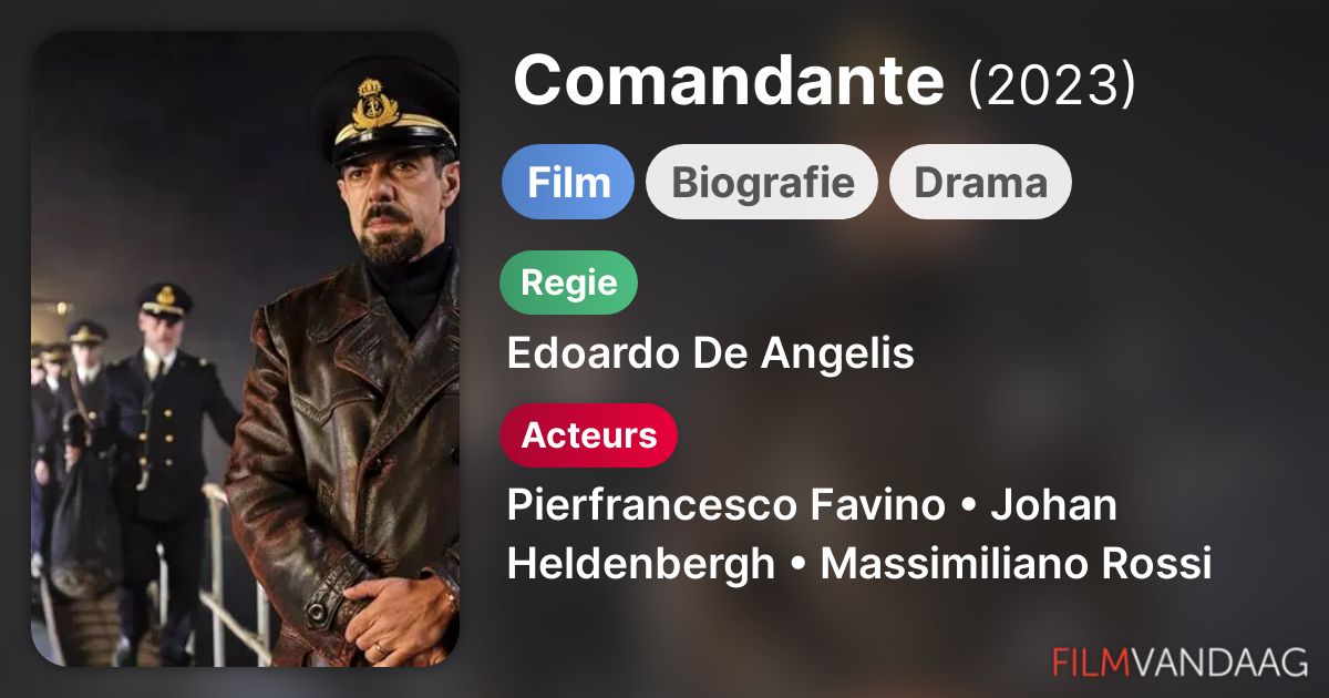 Comandante (film, 2023) - FilmVandaag.nl