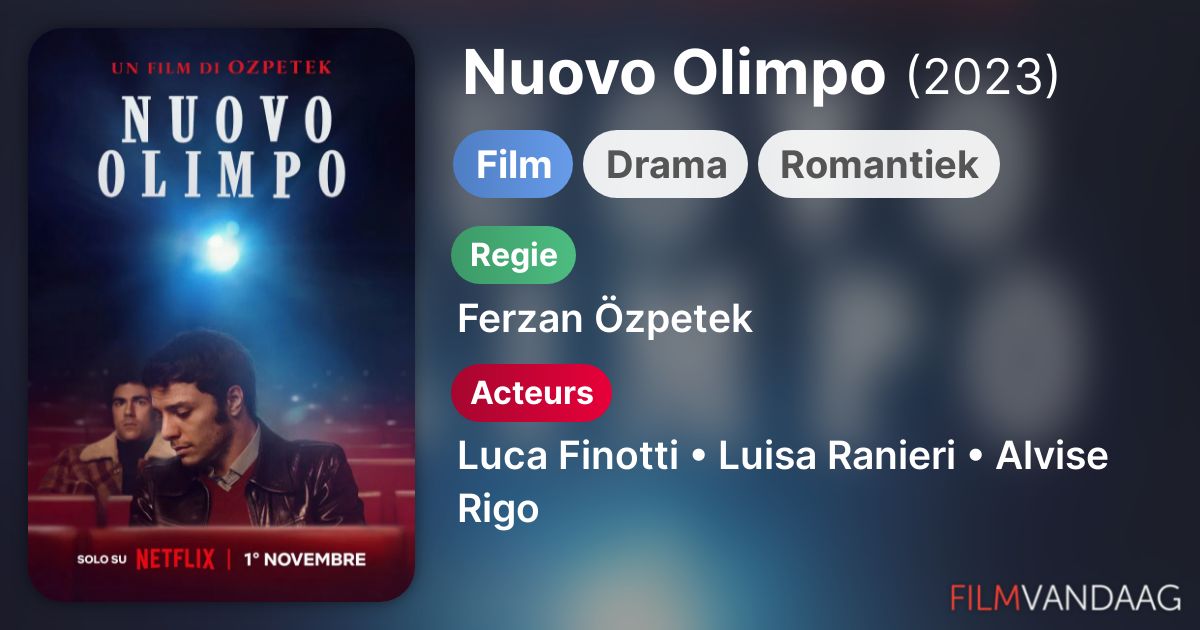 Nuovo Olimpo (film, 2023) Nu Online Kijken - FilmVandaag.nl